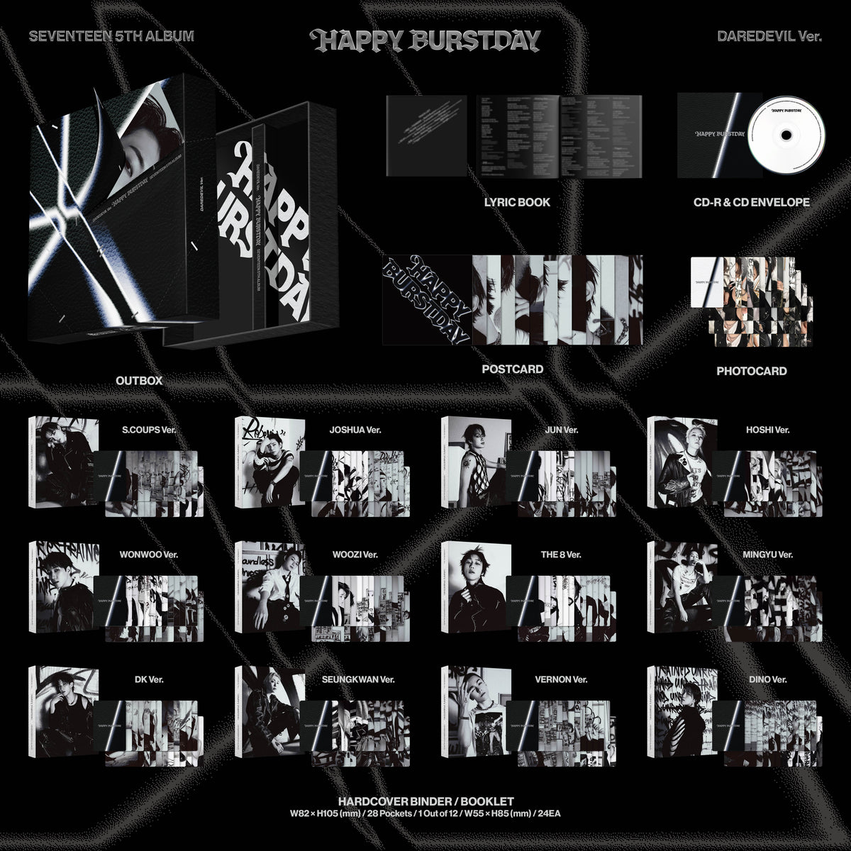 SEVENTEEN 5th Album ‘HAPPY BURSTDAY’ DAREDEVIL Ver. - SEVENTEEN 세븐틴 Official Store