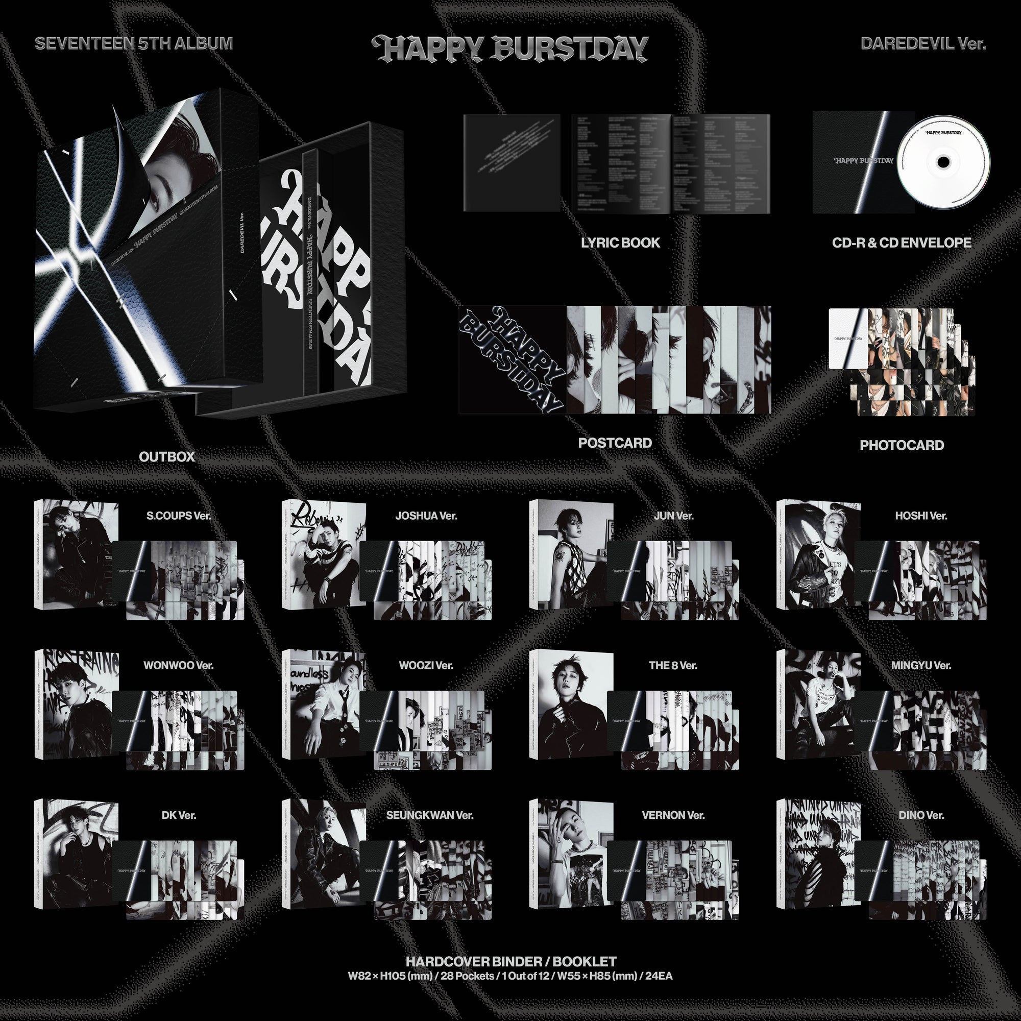 SEVENTEEN 5th Album ‘HAPPY BURSTDAY’ DAREDEVIL Ver. - SEVENTEEN 세븐틴 Official Store